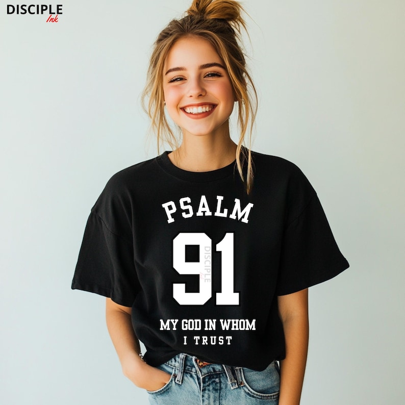Christian Png Shirt Design, Psalm 91 Png, Bible Verse T-shirt Design ...