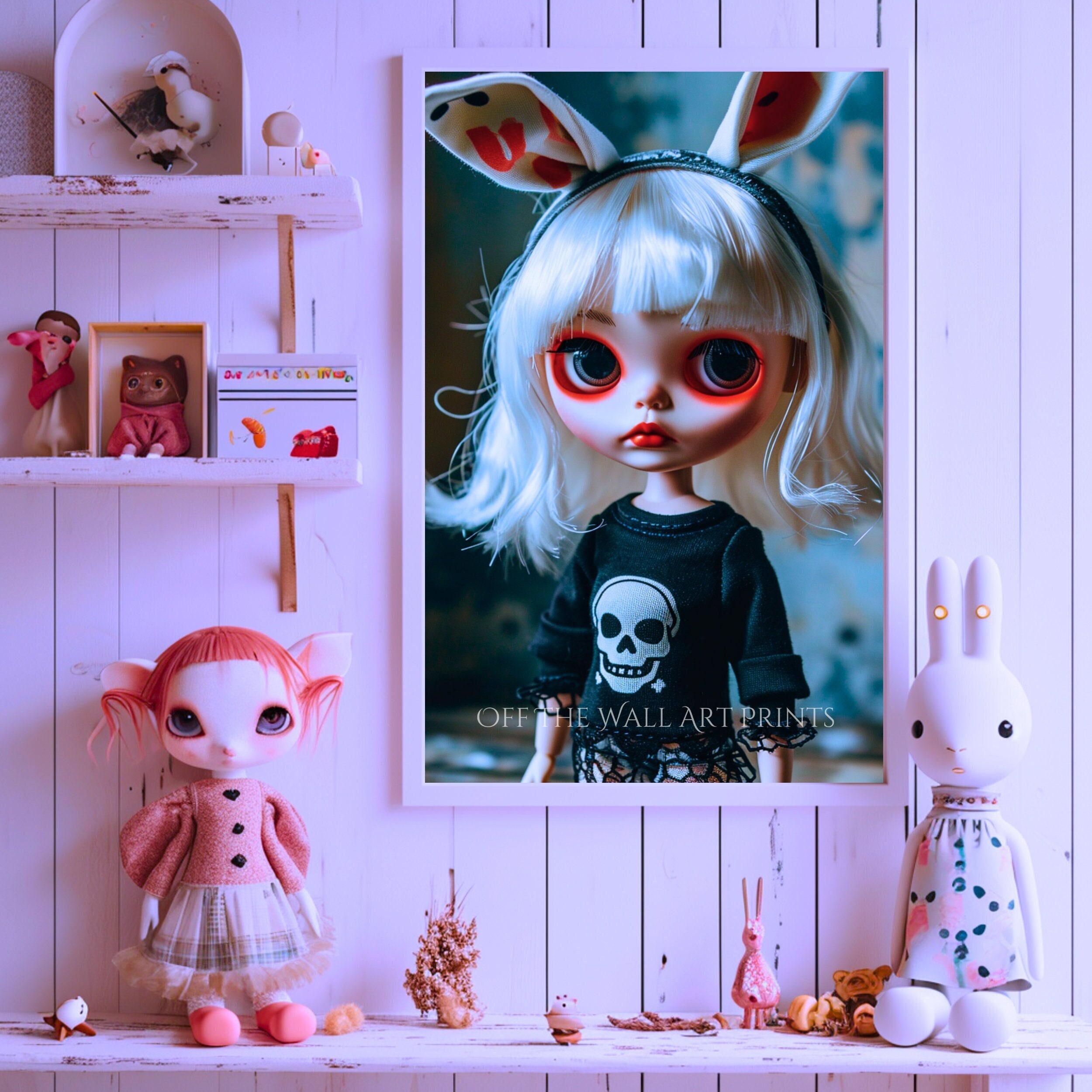 Blythe Doll Art, Blythe Doll Art Print, Blythe Doll Print, Blythe Bunny ...