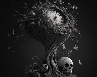 Creepy Wall Clock - Etsy