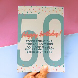 50th Birthday AARP Membership Card Funny Birthday Card 50 Birthday Card ...