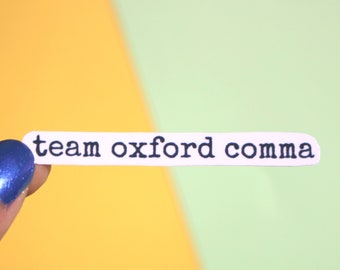 Oxford Comma Sticker - Etsy