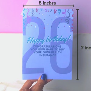 26th Birthday Card Funny Birthday Card 26 Birthday Gift 26 Health ...