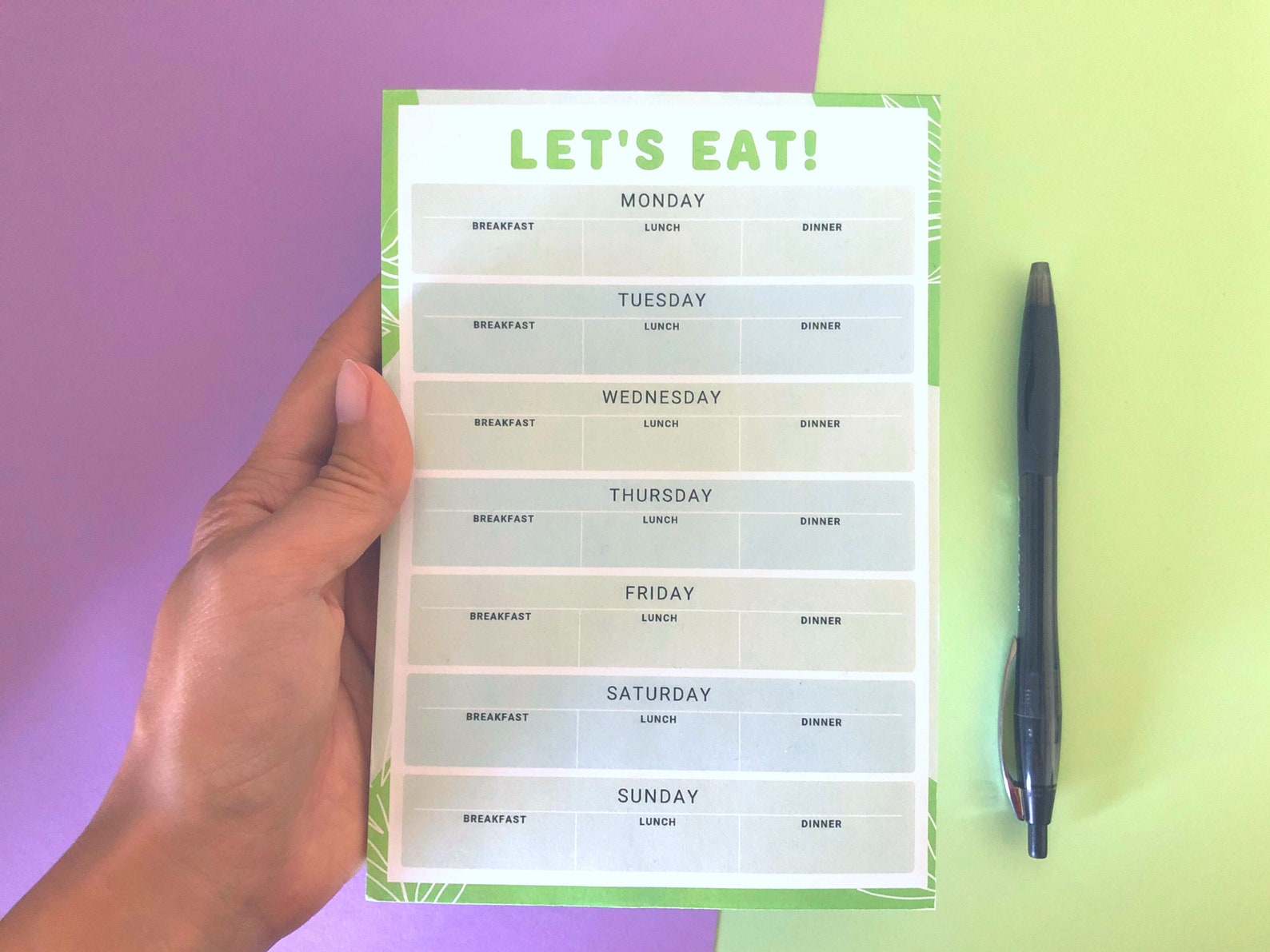 Meal Planning Notepad Weekly Meal Planner Healthy Gift - Etsy
