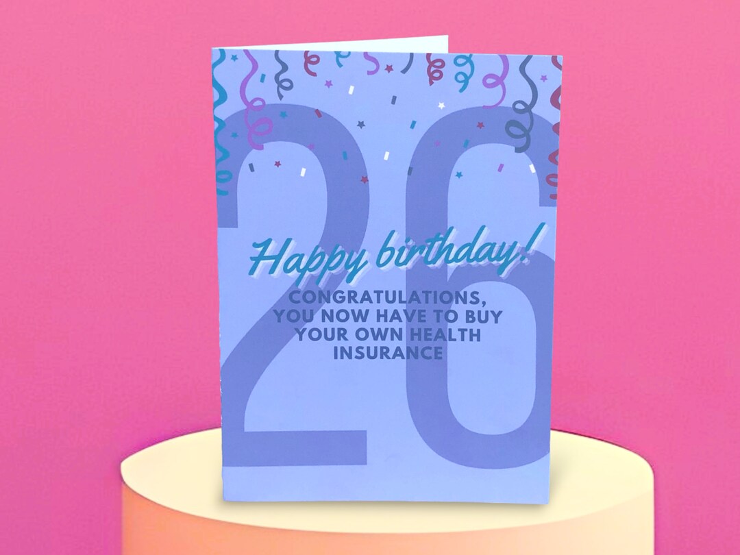 26th Birthday Card Funny Birthday Card 26 Birthday Gift 26 Health ...