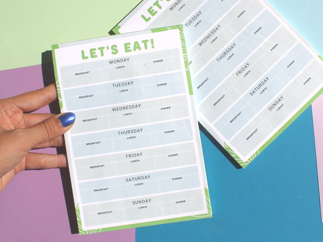 Meal Planning Notepad Weekly Meal Planner Healthy Gift - Etsy