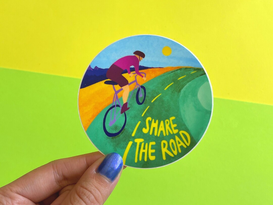 Share the Road Sticker Laptop Decal Car Bumper Sticker Outdoors Vinyl ...