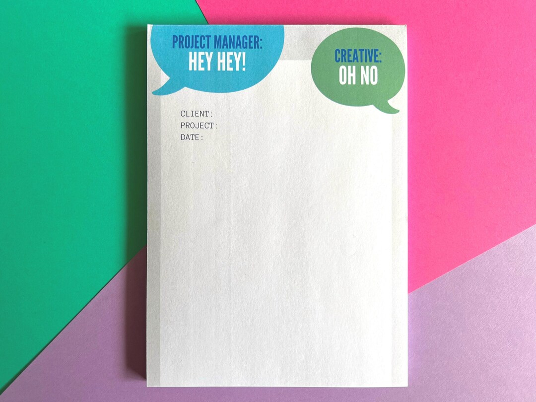 Project Manager Creative oh No Notepad Marketing Gifts Advertising ...