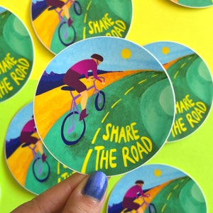 Share the Road Sticker Laptop Decal Car Bumper Sticker Outdoors Vinyl ...