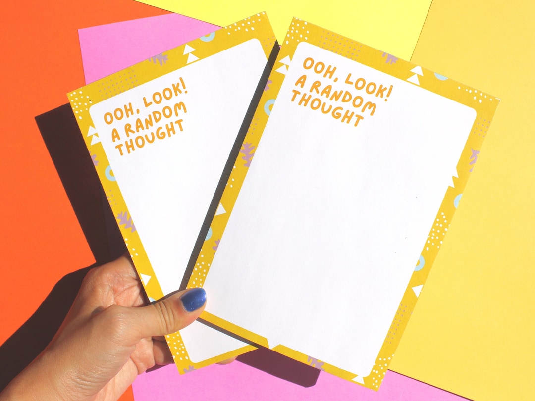Ooh, Look A Random Thought Notepad Cute Gifts Happy Notepad - Etsy