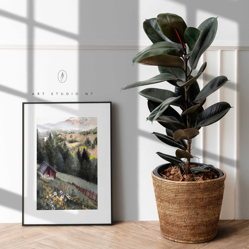 Landscape Wall Art, Printable Wall Art, Landscape Painting,forest ...