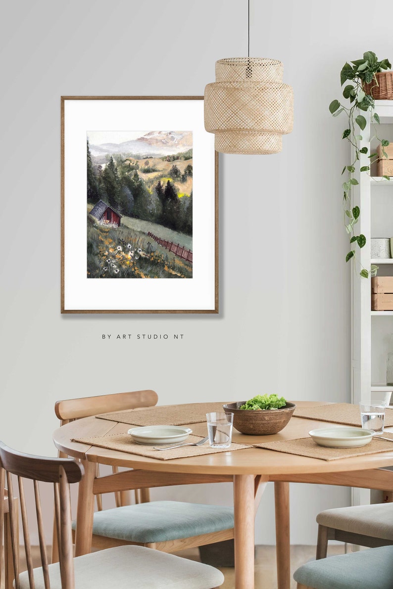 Landscape Wall Art, Printable Wall Art, Landscape Painting,forest ...