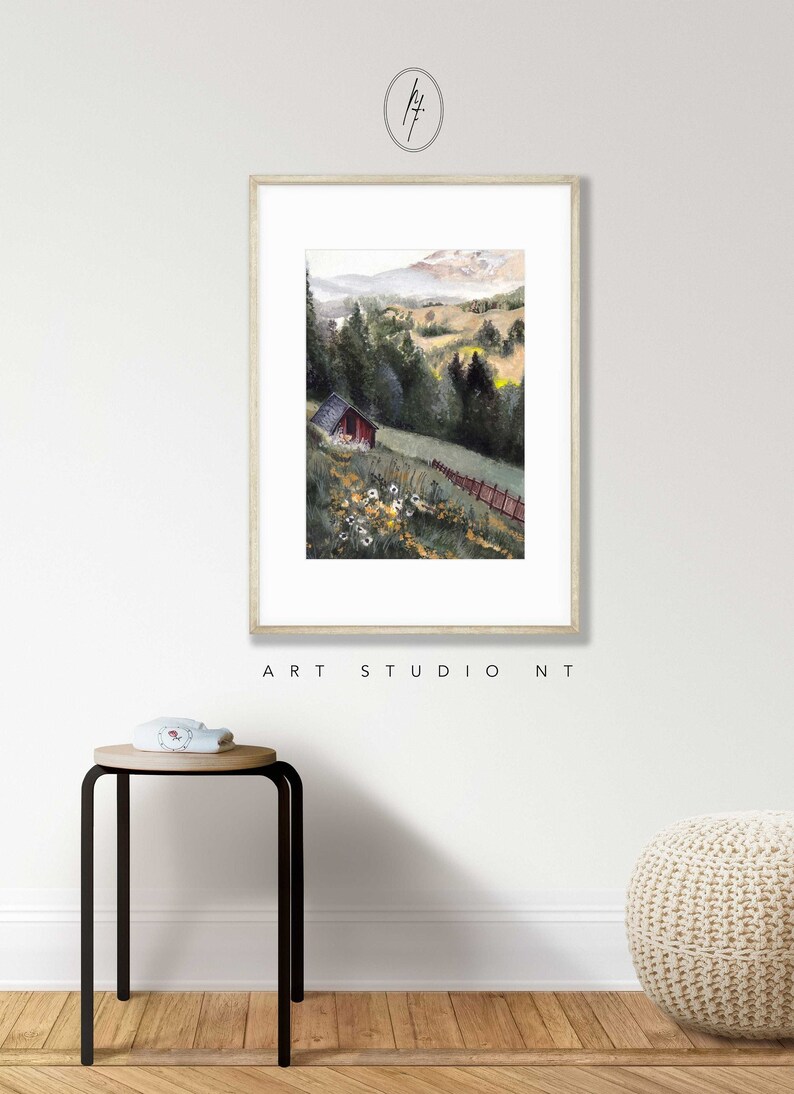 Landscape Wall Art, Printable Wall Art, Landscape Painting,forest ...