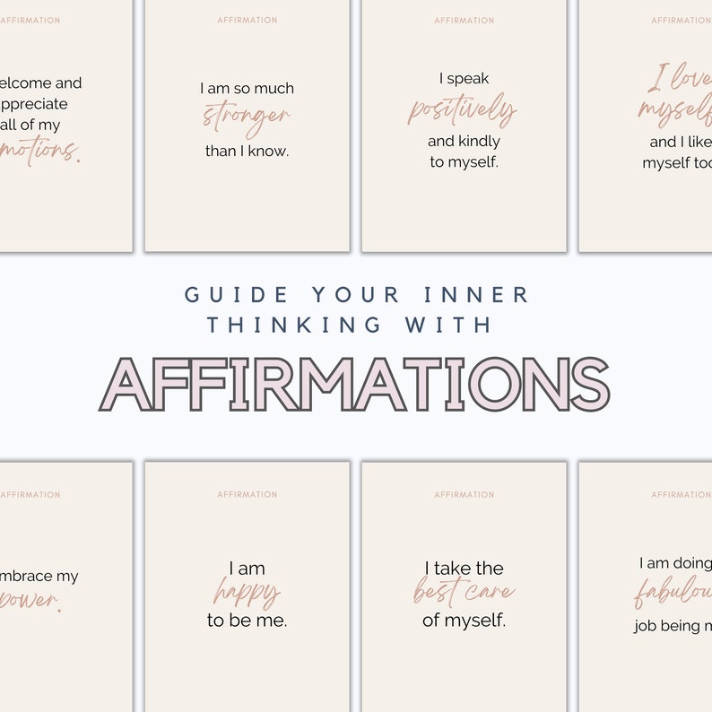 Self Care Card Deck, Affirmation Quotes, Journal Prompts, Manifesting ...