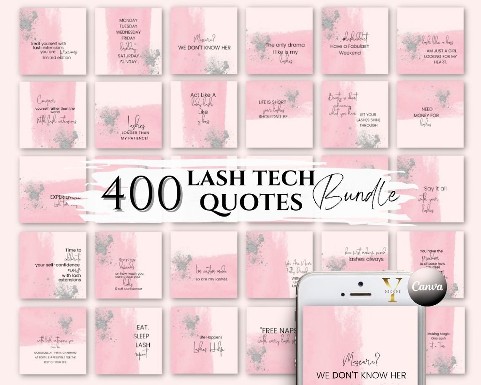 Lash Tech Instagram Templates Lash Tech Quotes Template Lash - Etsy