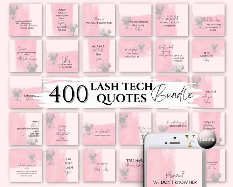 Lash Tech Instagram Templates Lash Tech Quotes Template Lash - Etsy