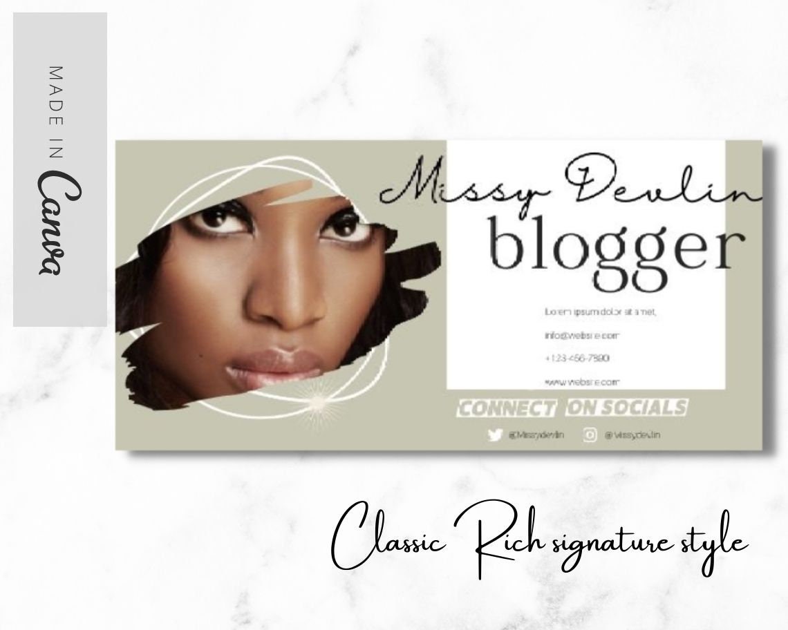 Gmail Email Signature Temp Canva Template Realtor Real - Etsy