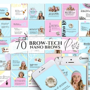 Nano Instagram Templates Nano Powder Brows Microblading Brow Tech PMU ...
