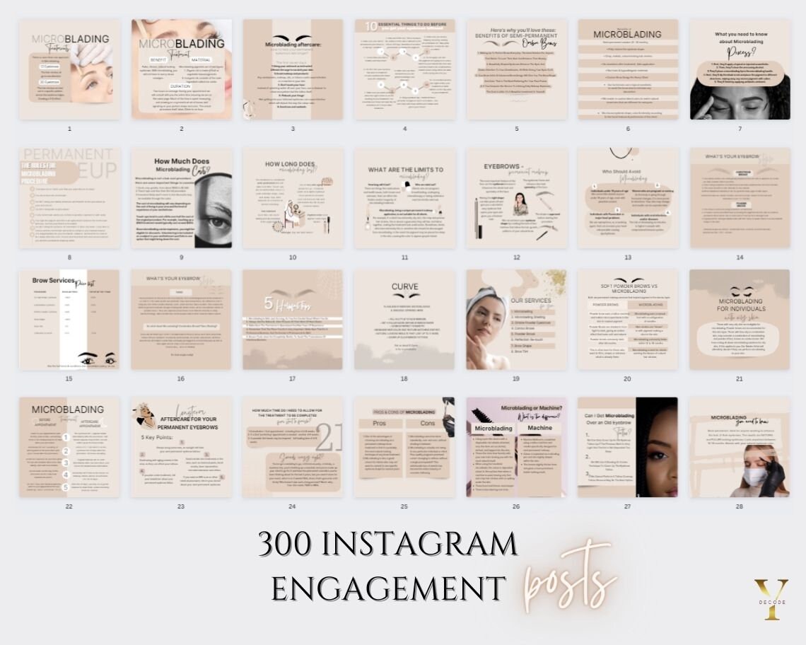 Brows Microblading Instagram Quotes Microblading PMU Eyebrow - Etsy UK