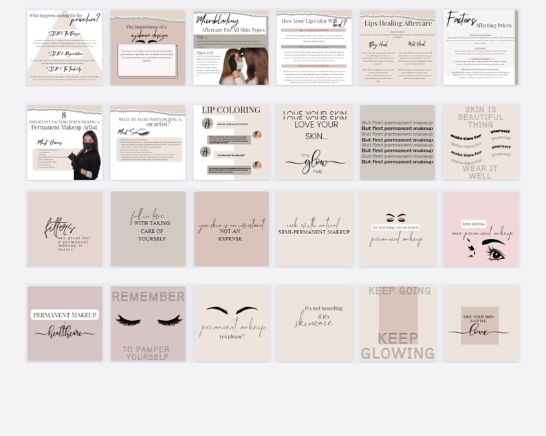 Permanent Makeup Instagram Post Pmu Instagram Template Lash - Etsy