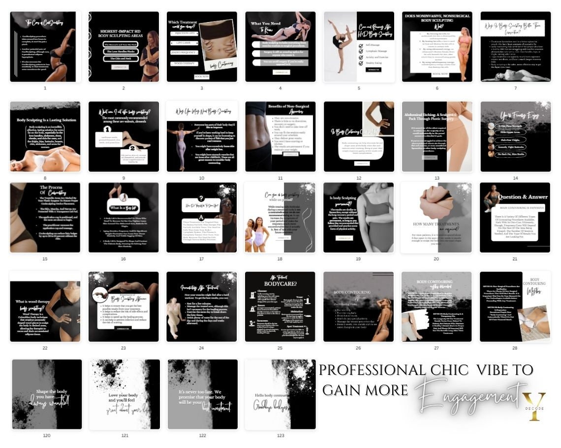 Body Sculpting Instagram Post Templates Body Contouring - Etsy