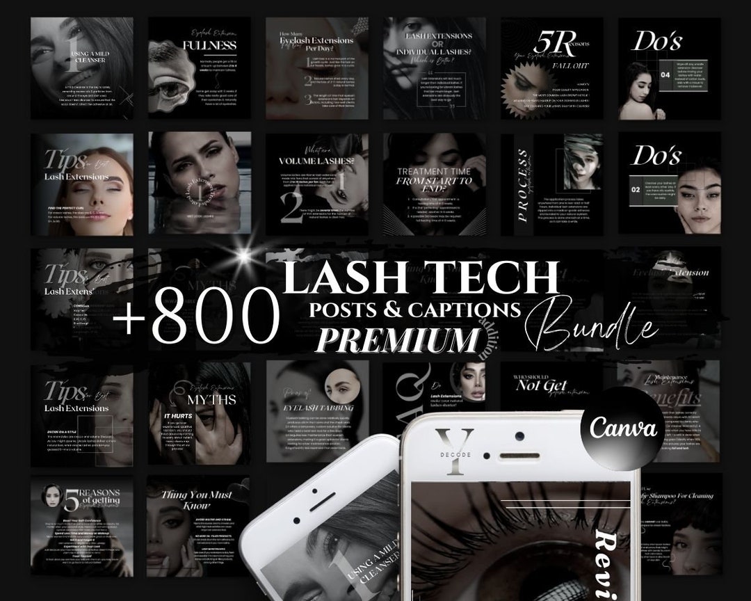 Lash Tech Instagram Post Template PMU Permanent Makeup Lash Post Social ...