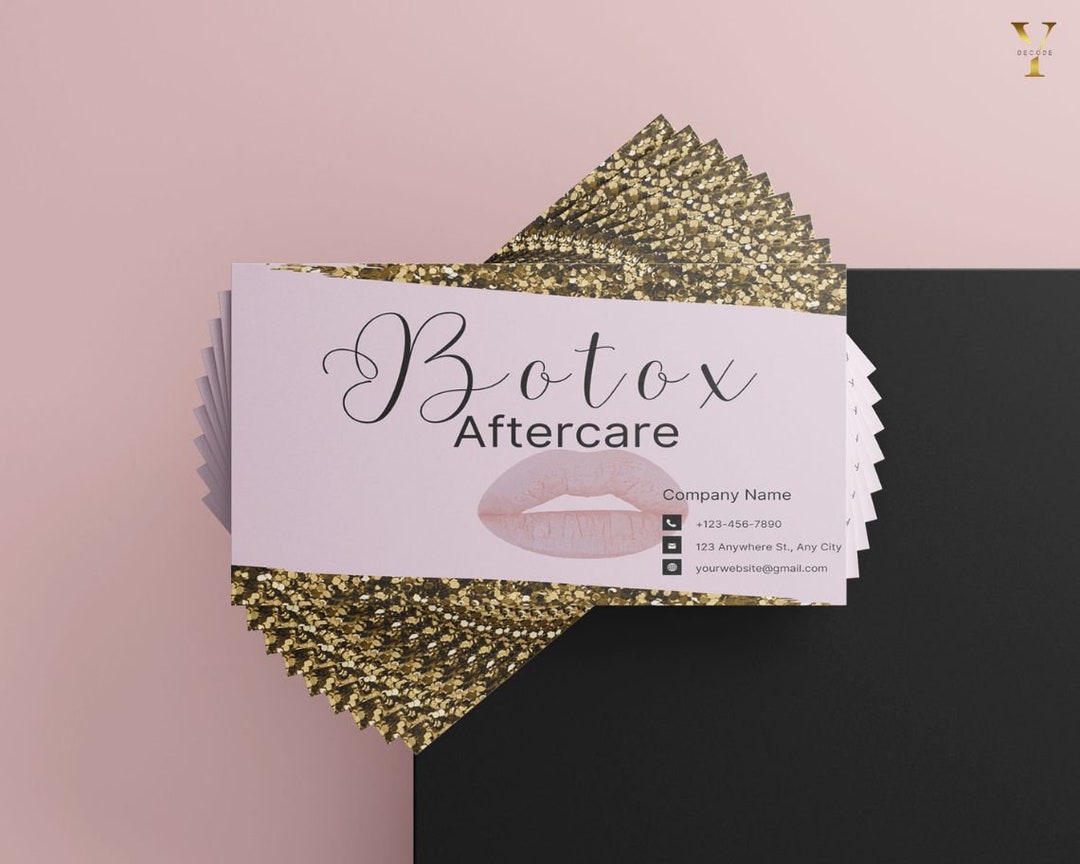 Botox Aftercare Card Template Beauty Business Card Botox Instructions ...