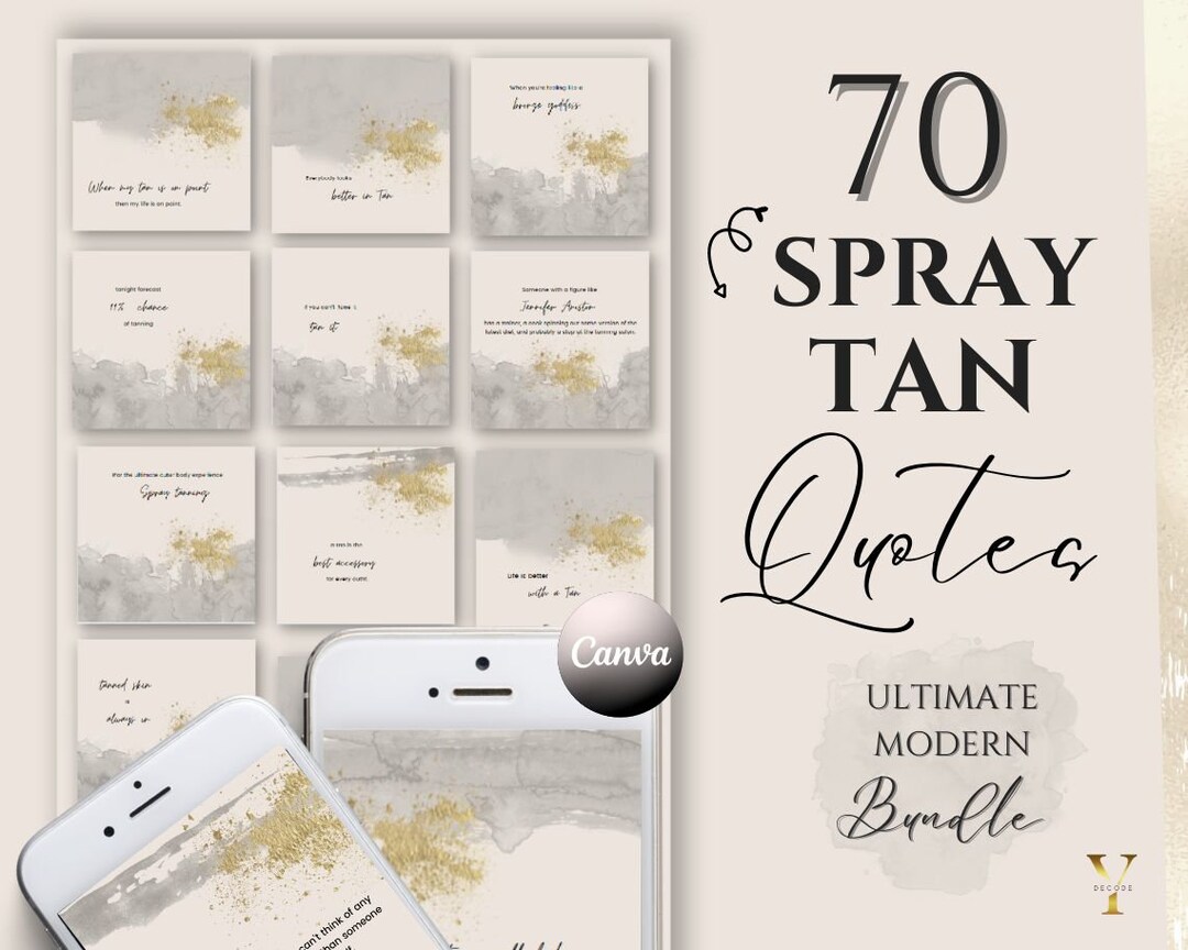 Spray Tan Instagram Quotes Template Tanning Business Spray Tan Tech ...