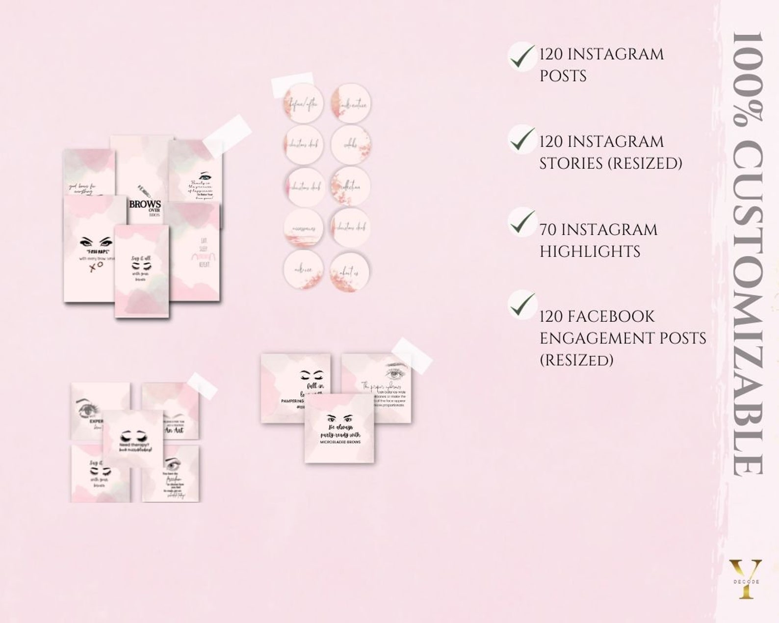 Brows Microblading Instagram Quotes Microblading PMU Eyebrow - Etsy