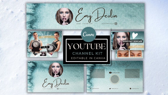 Youtube Channel Kit Youtube Branding Kit Youtube Banner | Etsy