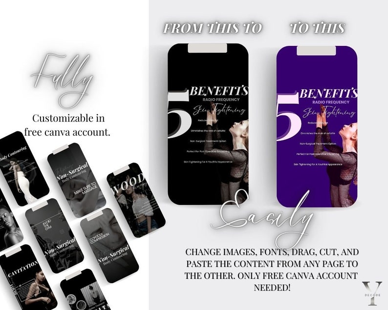 Body Sculpting Instagram Post Templates Body Contouring Flyer Medspa ...