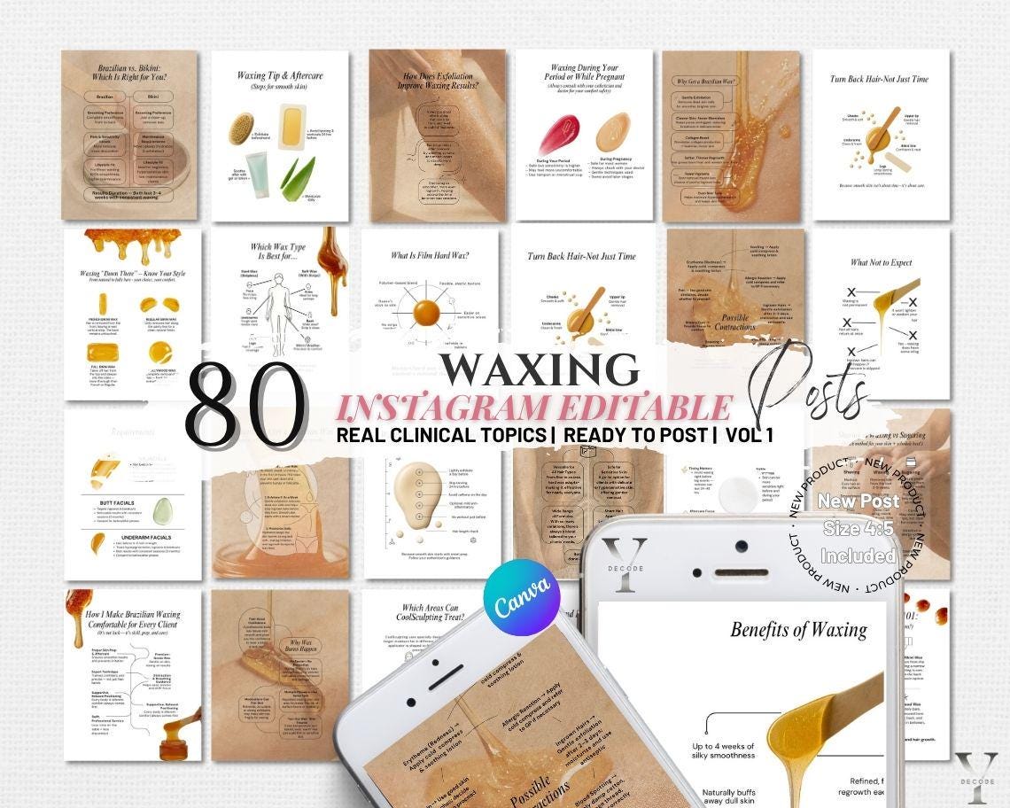 Waxing Flyer Waxing Instagram Waxing Template Waxing Poster Wax ...