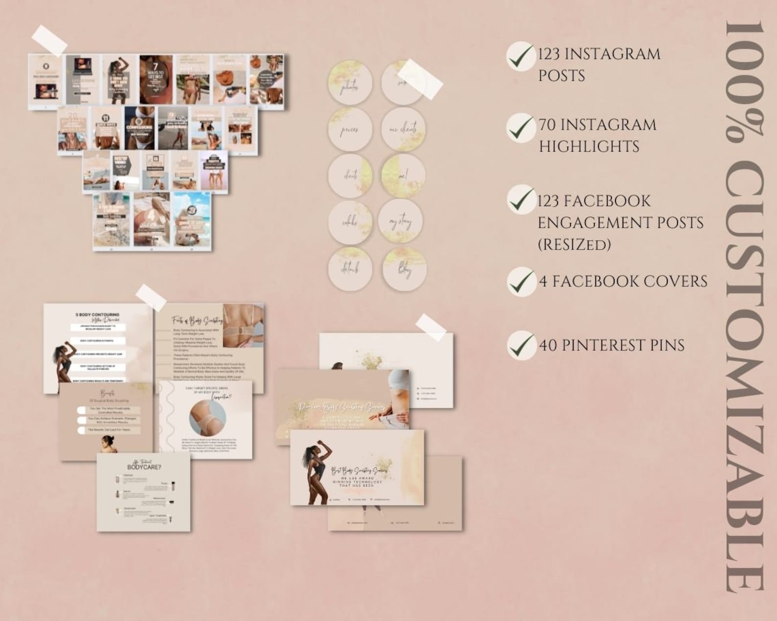 Body Sculpting Instagram Post Templates Body Contouring Instagram Post ...