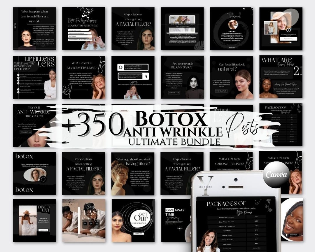 Botox Facial Filler Instagram Post Botox Template Social Media Lip ...