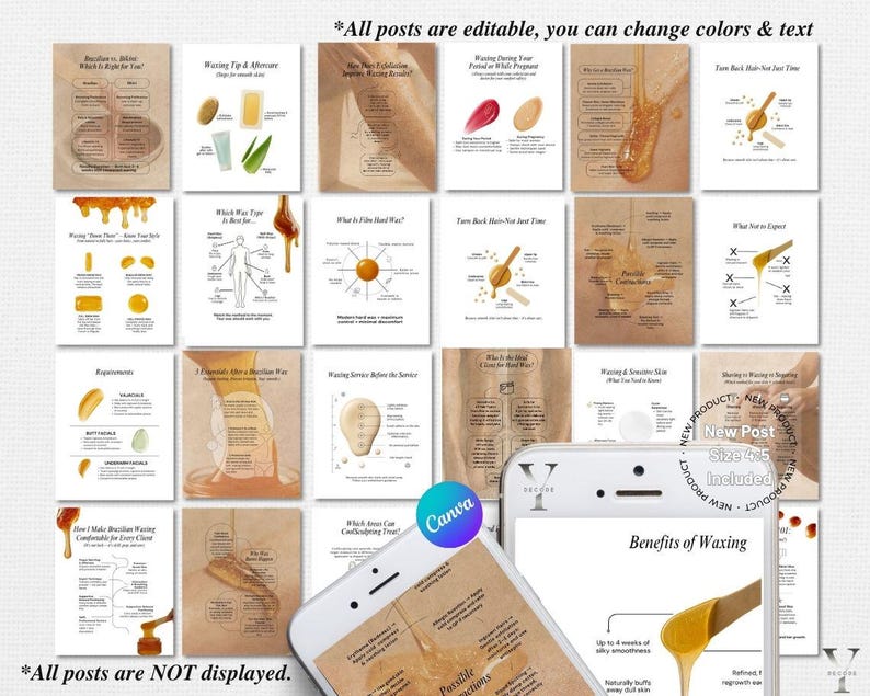 Waxing Flyer Waxing Instagram Waxing Template Waxing Poster Wax ...