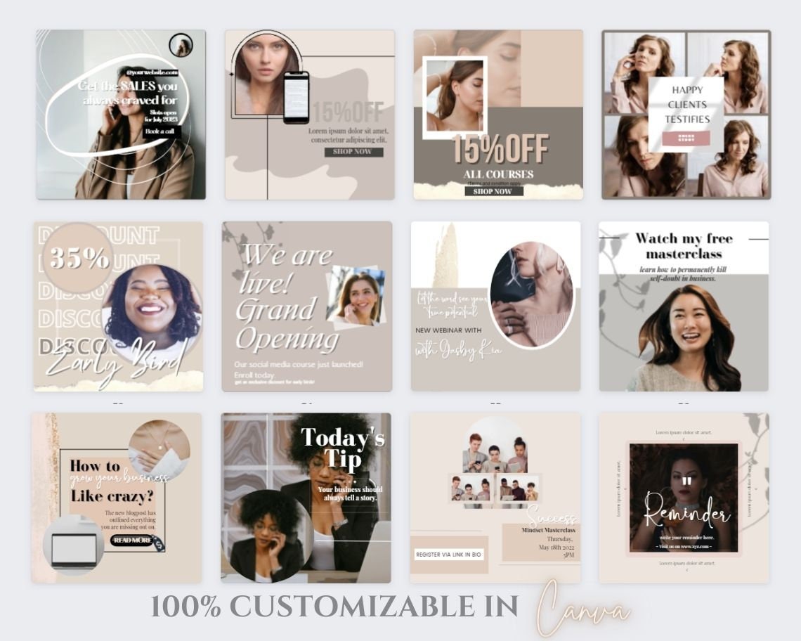 Instagram Templates Coach Ig Templates for Coaches Canva - Etsy