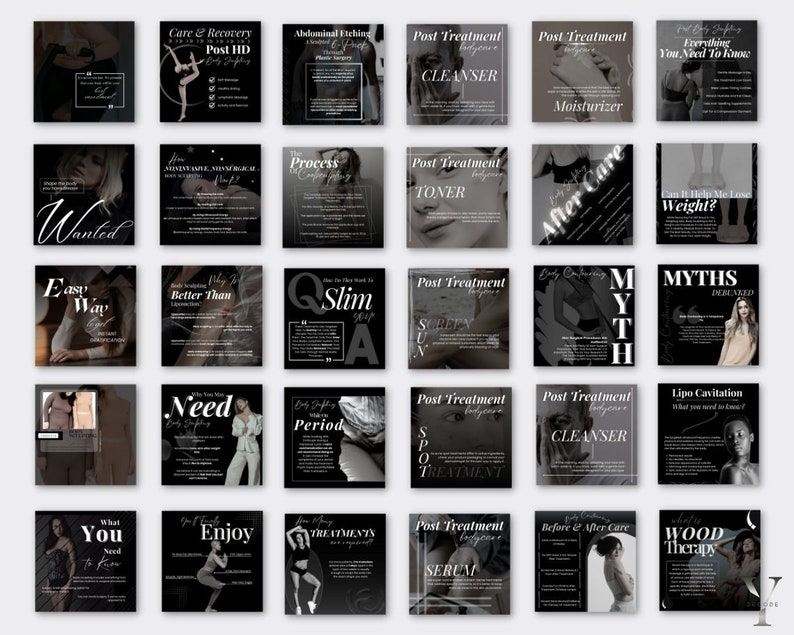 Body Sculpting Instagram Post Templates Body Contouring Flyer Medspa ...