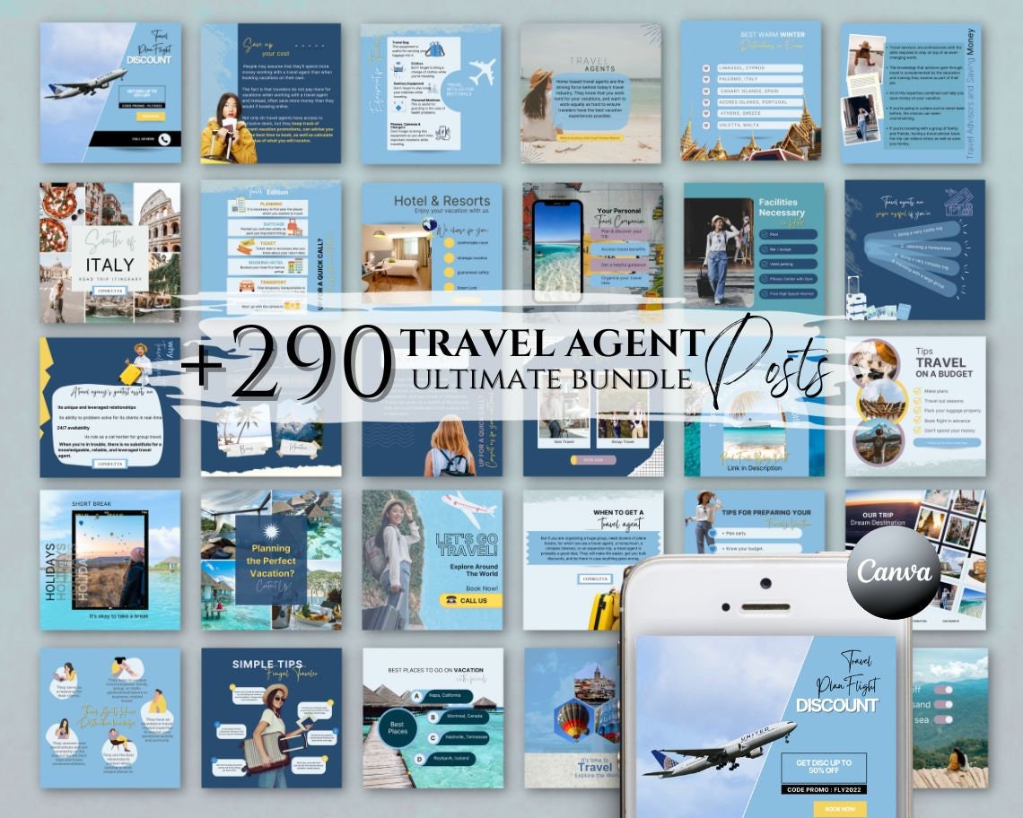 Travel Agent Instagram Template Travel Agent Template Travel Agency ...