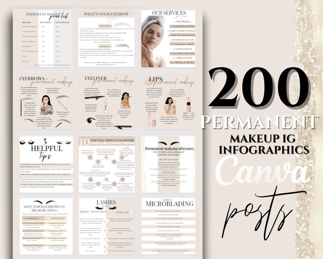 Permanent Makeup Instagram Post Pmu Instagram Template Lash Tech ...