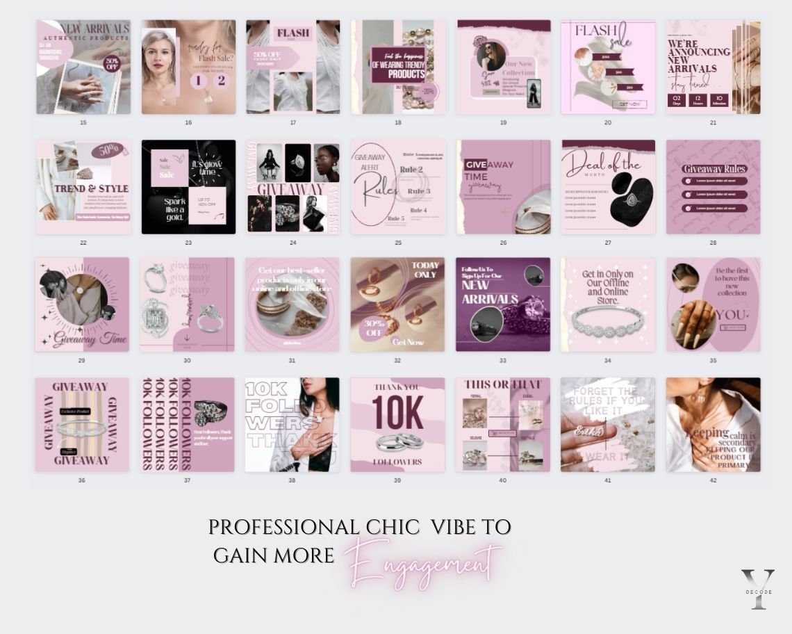 Business Instagram Template Ecommerce Social Media Bundle - Etsy