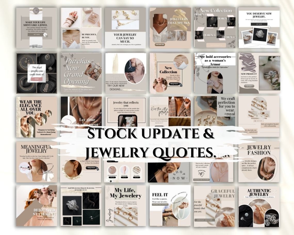 Ig Templates Canva Jewelry Post Jewelry Instagram Template - Etsy