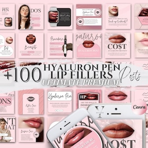Lip Filler Template Hyaluron Pen Instagram Lip Filler Post Esthetician ...