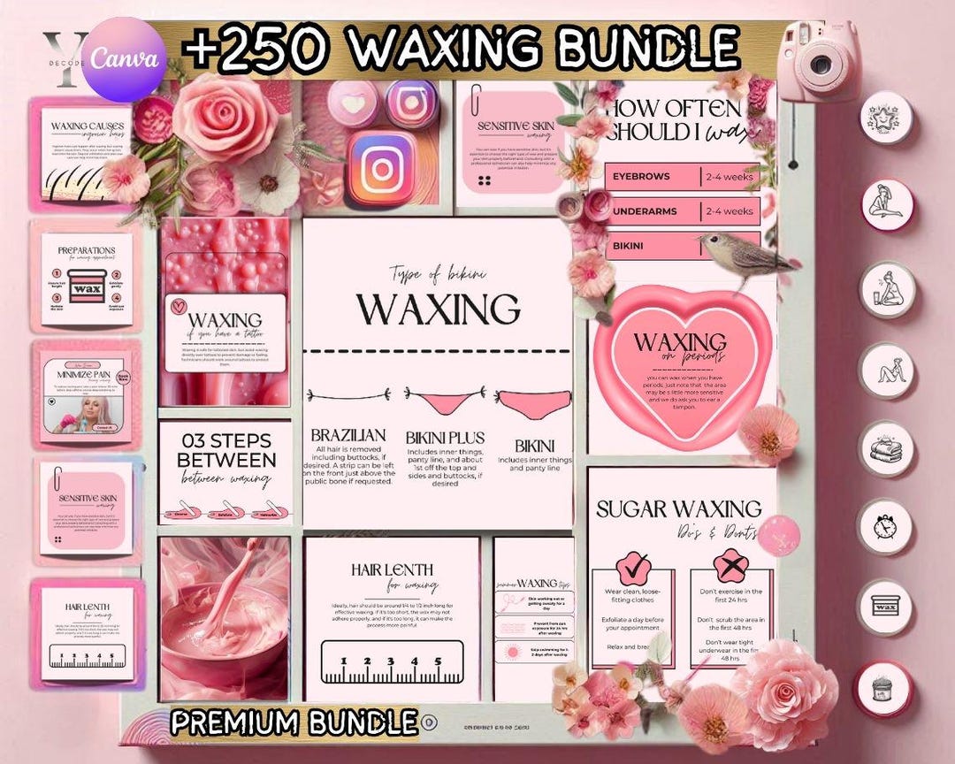 Waxing Instagram Template Waxing Flyer Hair Removal Skincare ...