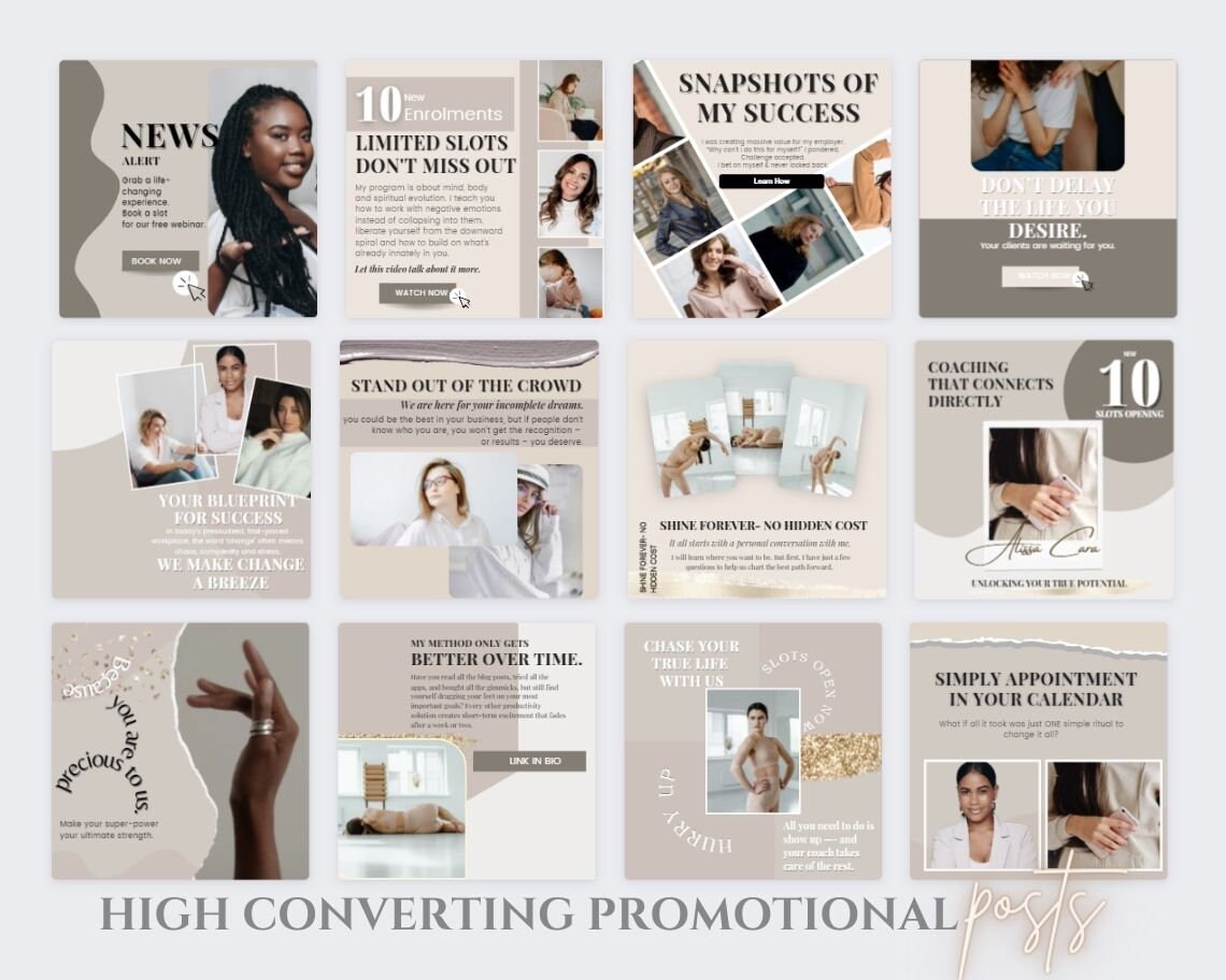 Instagram Templates Coach Ig Templates for Coaches Canva - Etsy