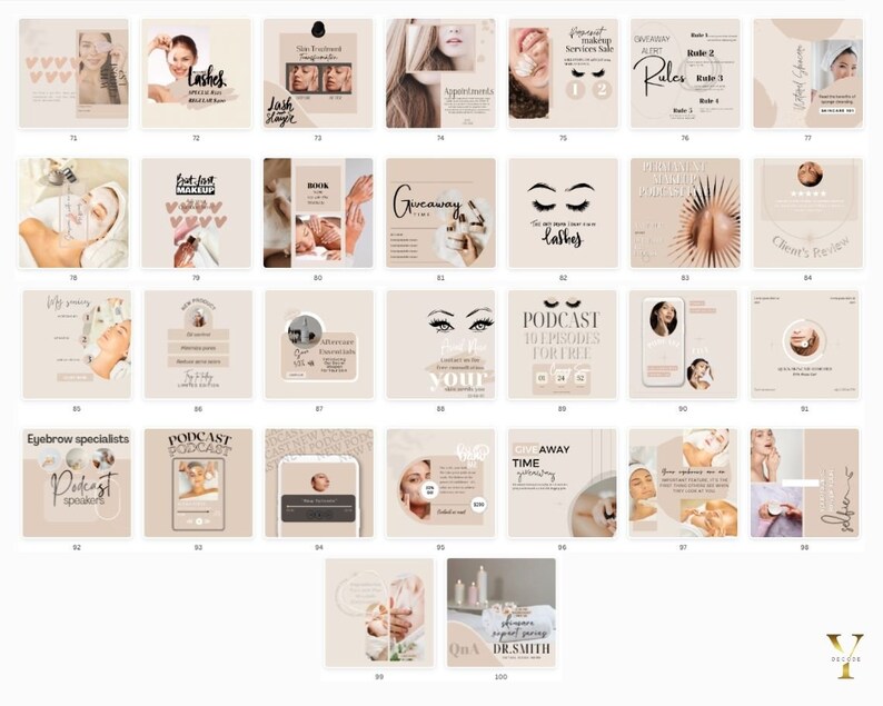 Permanent Makeup Instagram Post Pmu Instagram Template Lash - Etsy UK