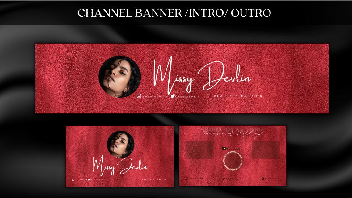 Youtube Channel Kit Youtube Branding Kit Youtube Banner - Etsy