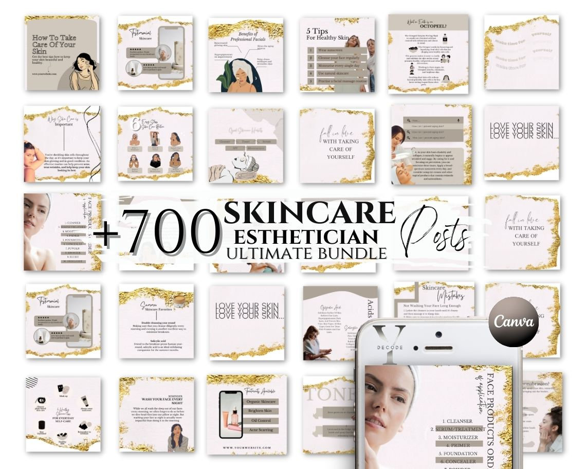 Skincare Instagram Post Skincare Template Esthetician - Etsy
