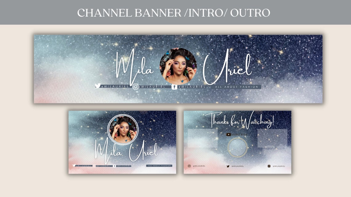 Youtube Channel Kit Youtube Branding Kit Youtube Banner - Etsy
