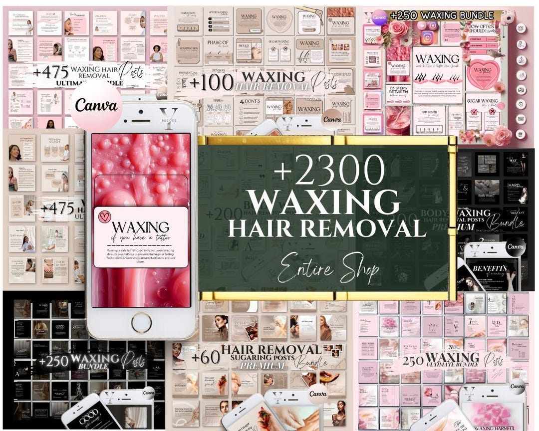 Waxing Instagram Template Waxing Flyer Waxing Content Waxing Templates ...