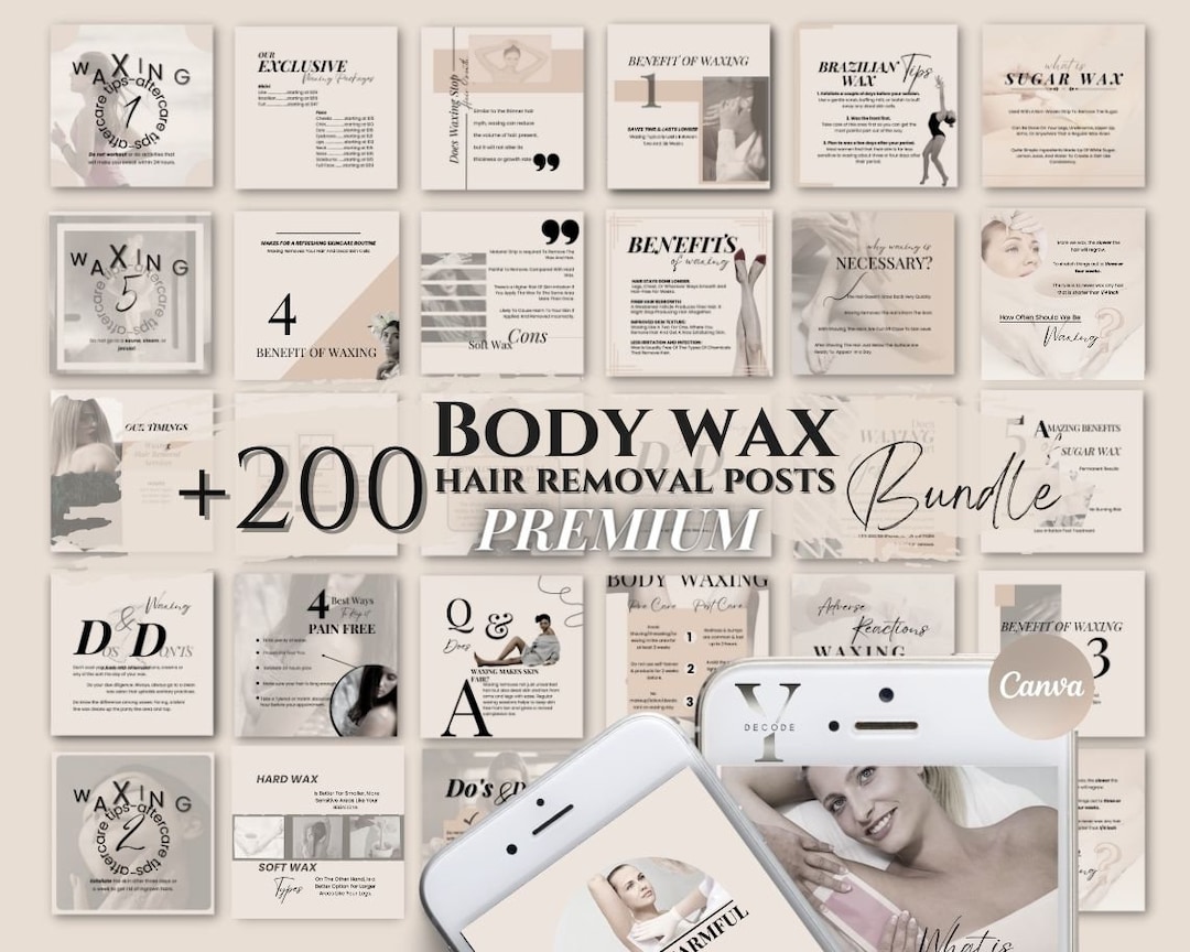 Waxing Instagram Template Waxing Flyer Hair Removal Post Social Media ...