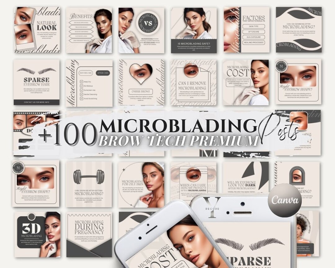 Brows Microblading Instagram Template Microblading Eyebrow Tattoo ...
